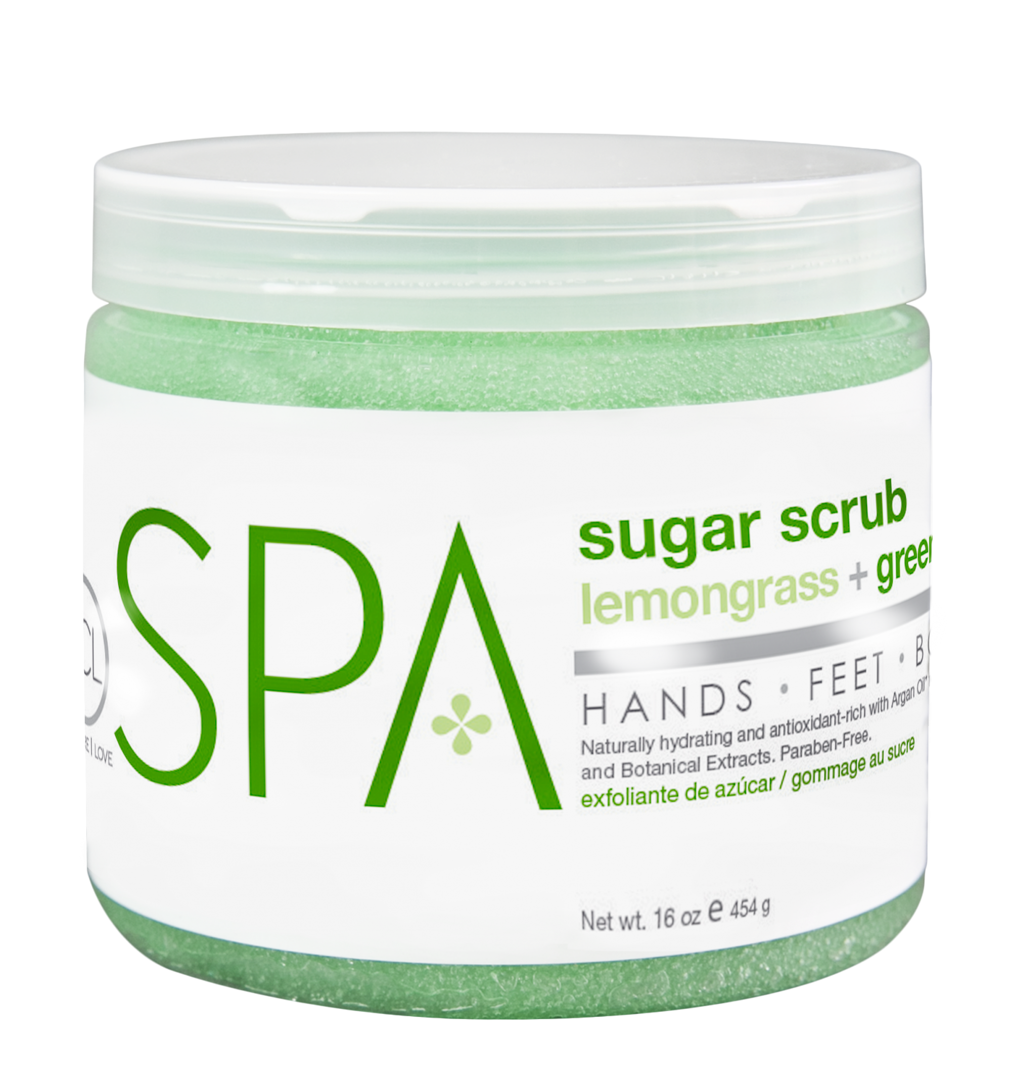 BCL SPA Sugar Scrub Lemongrass + Green Tea 16oz